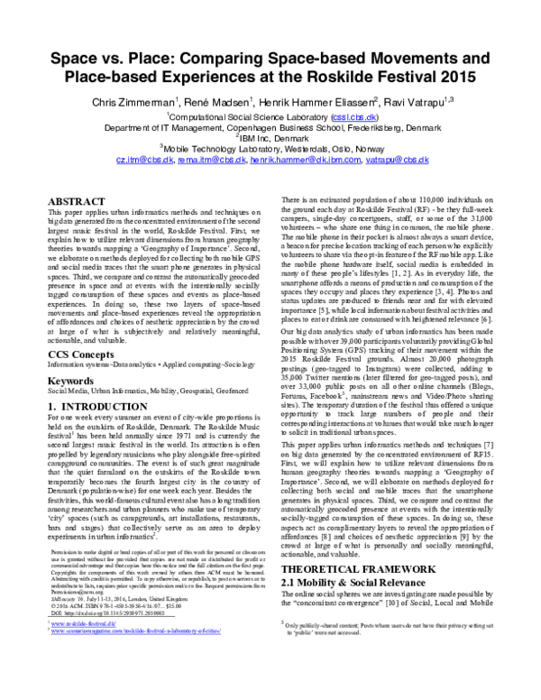 (PDF) Space vs. Place: Comparing Space-based Movements and Place-based ...
