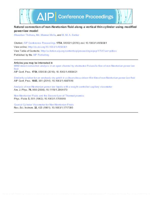 Natural convection of non-Newtonian fluid along a vertical thin ...