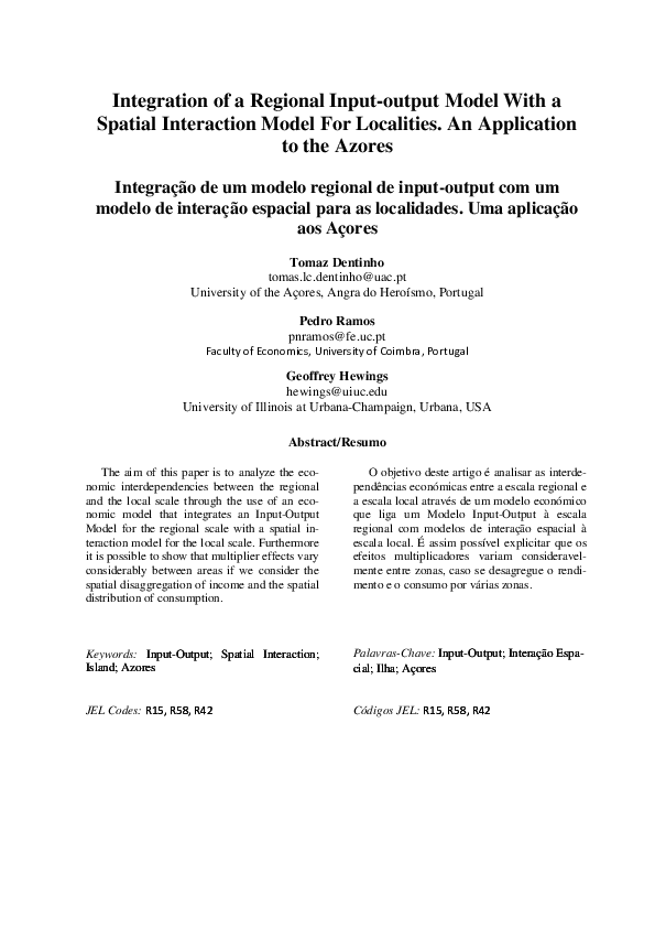 (PDF) Integration of a Regional Input-output Model With a Spatial Interaction Model For ...