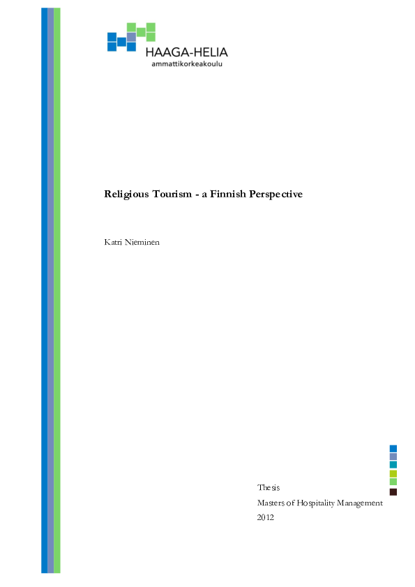 (PDF) Religious Tourism -a Finnish Perspective