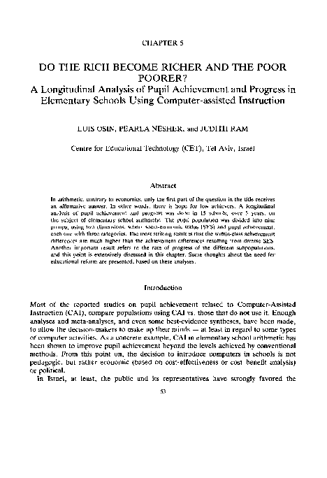 (PDF) Do the rich become richer and the poor poorer?