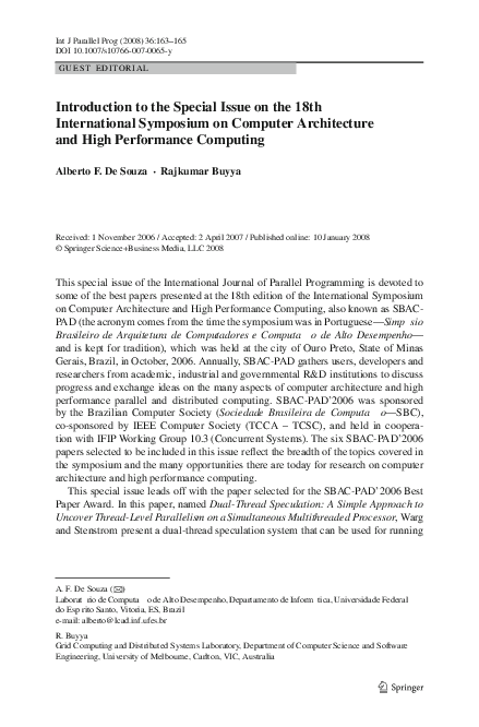 (PDF) Introduction to the special issue on the 18th international ...