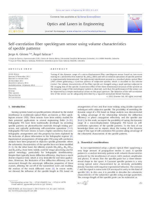(PDF) Self-correlation fiber specklegram sensor using volume ...