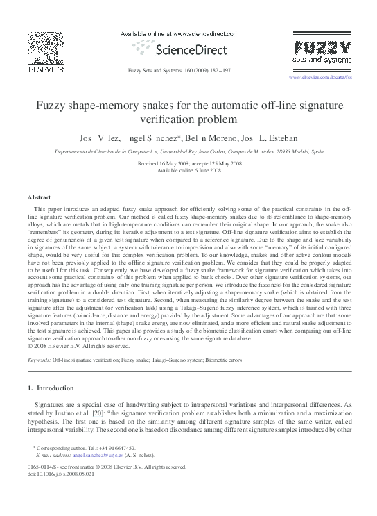 (PDF) Fuzzy shape-memory snakes for the automatic off-line signature verification problem | José ...