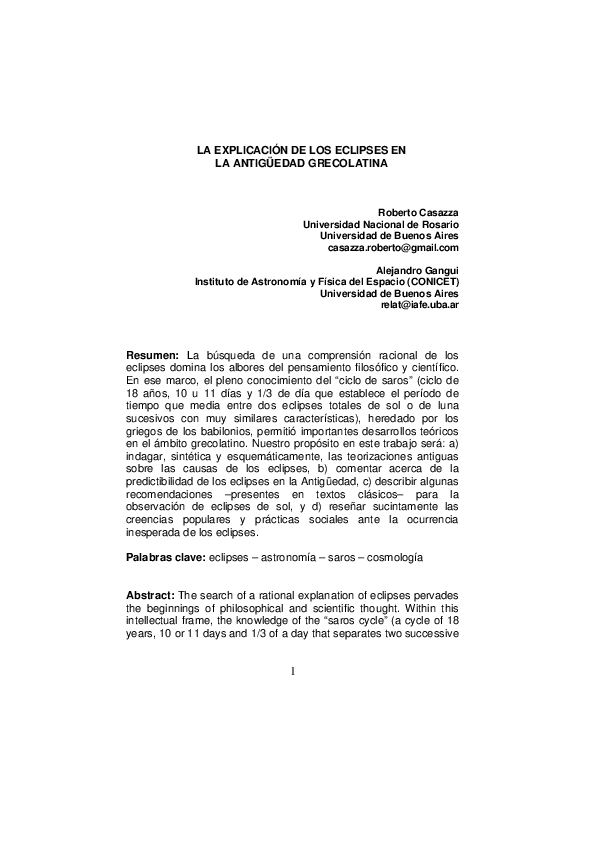 (PDF) The explanation of eclipses in Greco-Roman antiquity