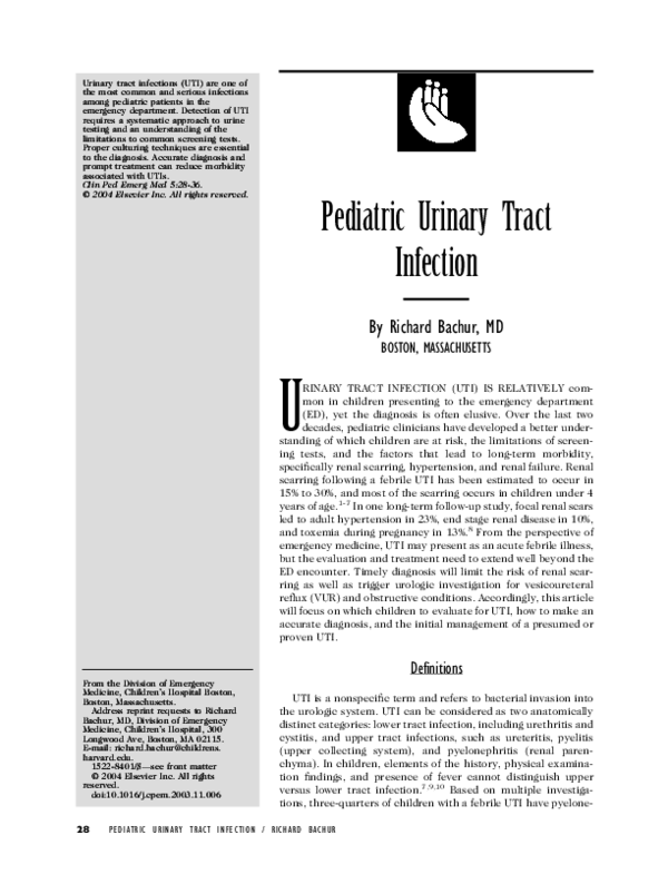 (PDF) Pediatric urinary tract infection