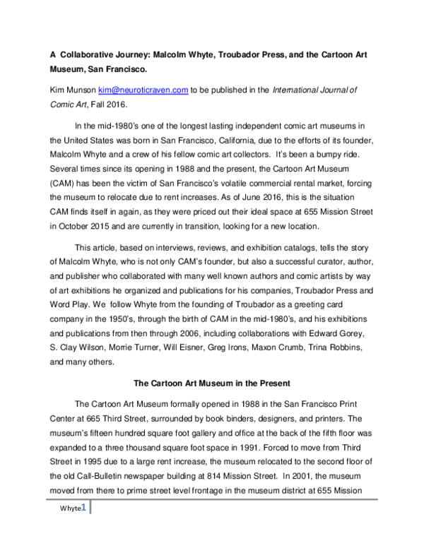 (PDF) A Collaborative Journey: Malcolm Whyte, Troubador Press, and the ...