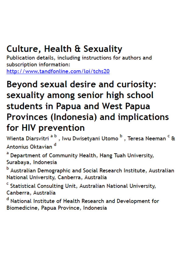 (PDF) Sexuality among senior high school students