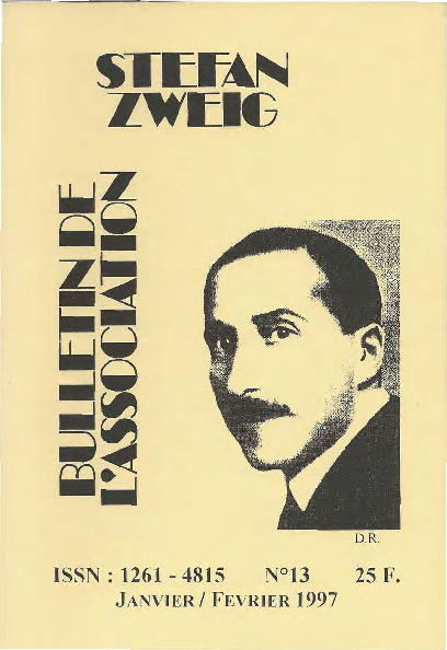 (PDF) « Stefan Zweig », traduction de l'article de Gerhard Masur paru ...