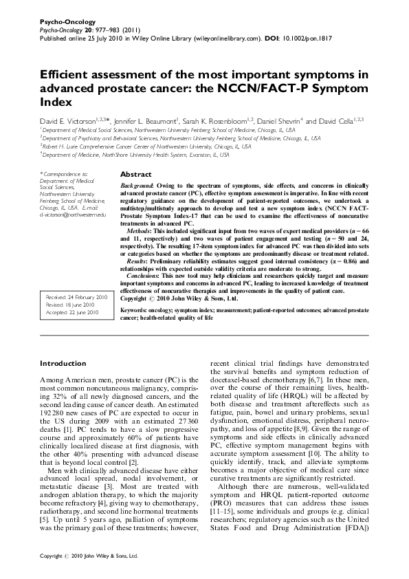 (PDF) Efficient assessment of the most important symptoms in advanced ...