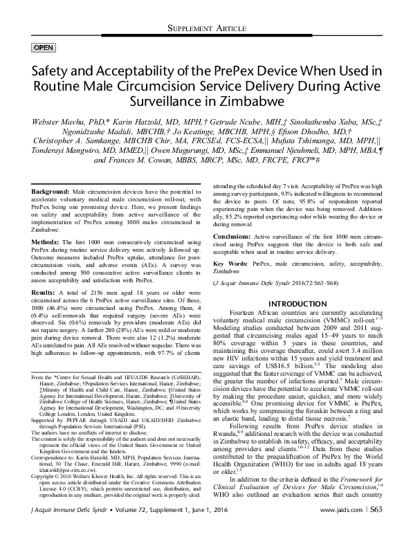 (PDF) Safety and Acceptability of the PrePex Device When Used in ...