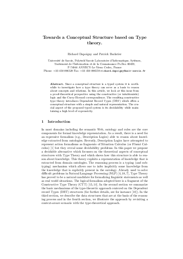 (PDF) Towards a Conceptual Structure based on Type Theory | Patrick ...
