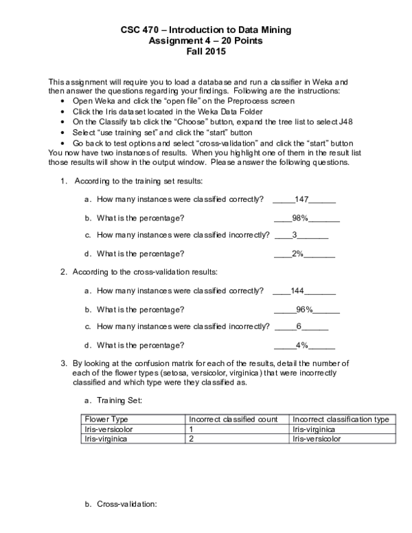 Doc Weka Classification Techniques Vikranth Kumar Reddy Kunreddy