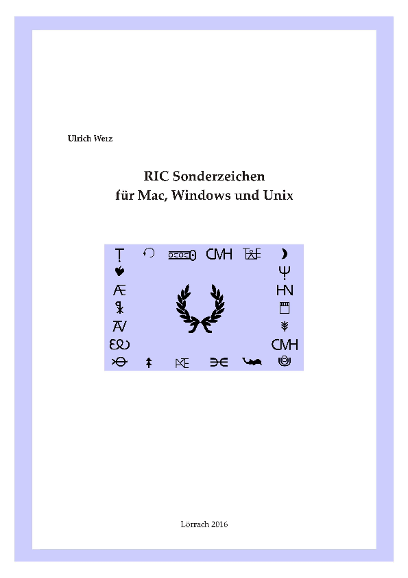 (PDF) RIC Sonderzeichen für Mac, Windows und Unix, Lörrach 2016 (34 ...