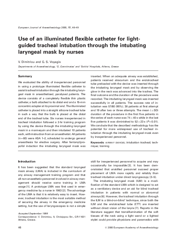 (PDF) Use of an illuminated flexible catheter for light-guided tracheal ...