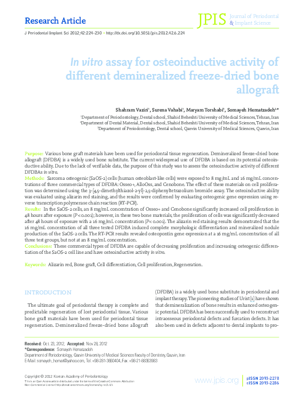 (PDF) In vitro assay for osteoinductive activity of different ...