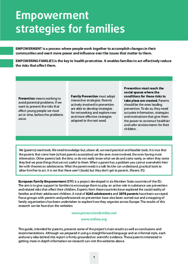 (PDF) Empowerment strategies for parents | Angelina Brotherhood ...