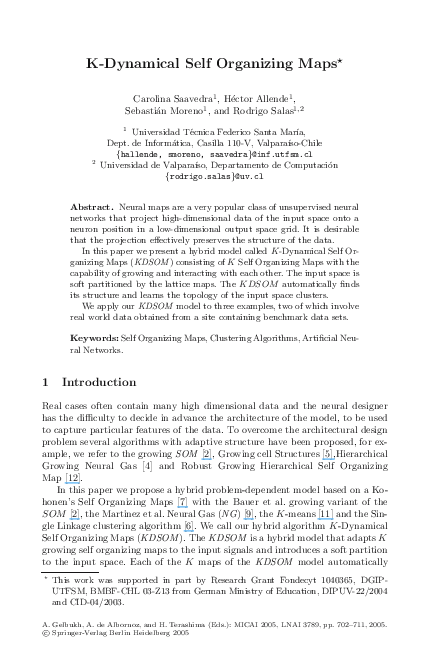 (PDF) K-Dynamical Self Organizing Maps