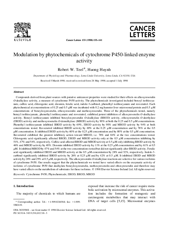(PDF) In vitro assessment of cytochrome P450 and drug transporters modulation by polyphenolic ...