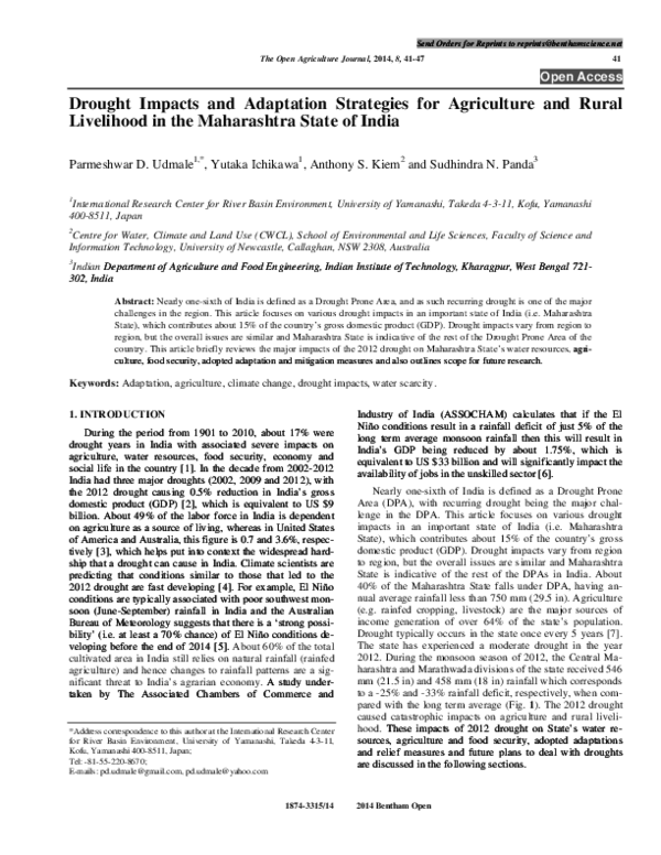 (PDF) Climate Change-Induced Drought Impacts, Adaptation and Mitigation ...