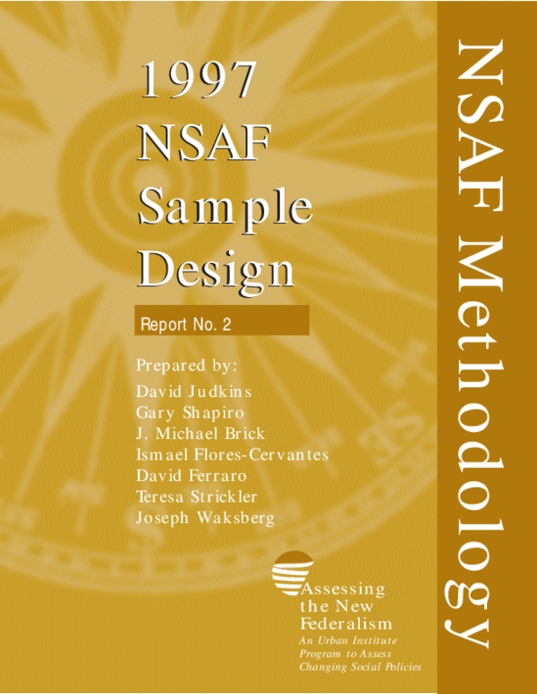 (PDF) 1997 NSAF Sample