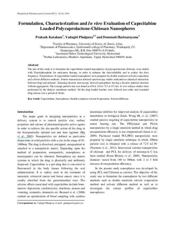 Pdf Formulation Characterization And In Vitro Evaluation Of Theophylline Loaded Eudragit Rs