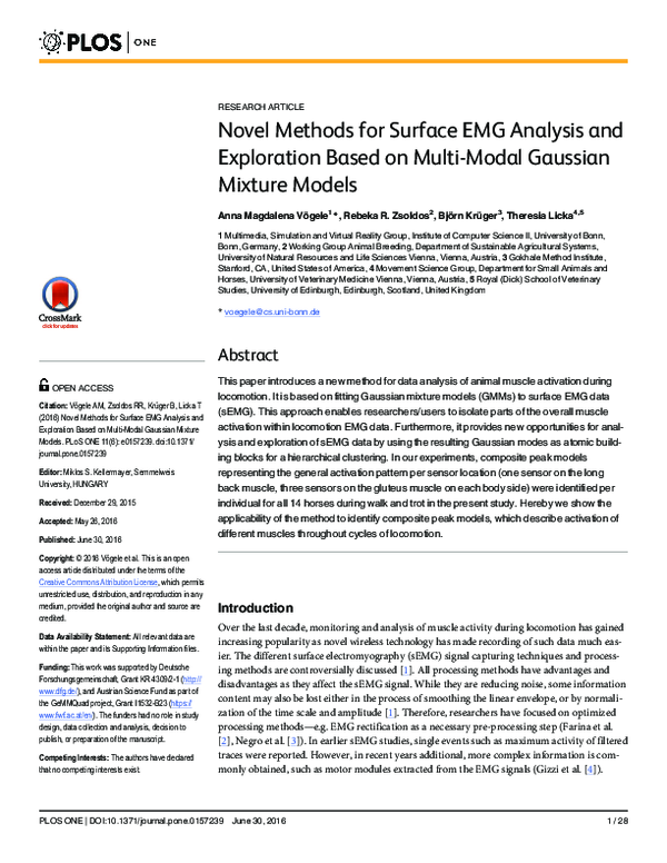 Pdf Novel Methods For Surface Emg Analysis And Exploration Based On Multi Modal Gaussian