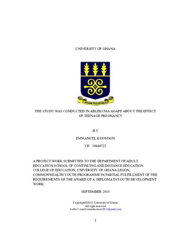 (DOC) UNIVERSITY OF GHANA THE STUDY WAS CONDUCTED IN ABLEKUMA AGAPE ...