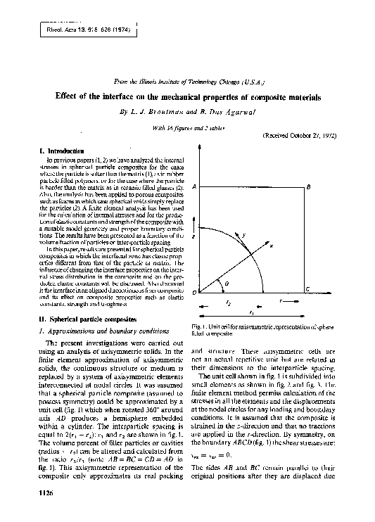 (PDF) Effect of the interface on the mechanical properties of composite ...