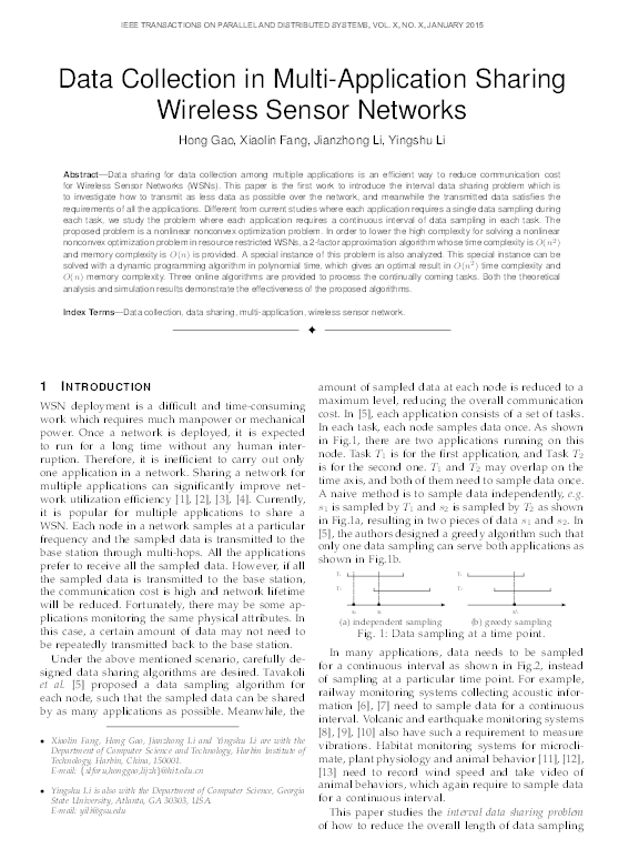(PDF) Data Collection in Multi-Application Sharing Wireless Sensor Networks | krishnakumar G ...