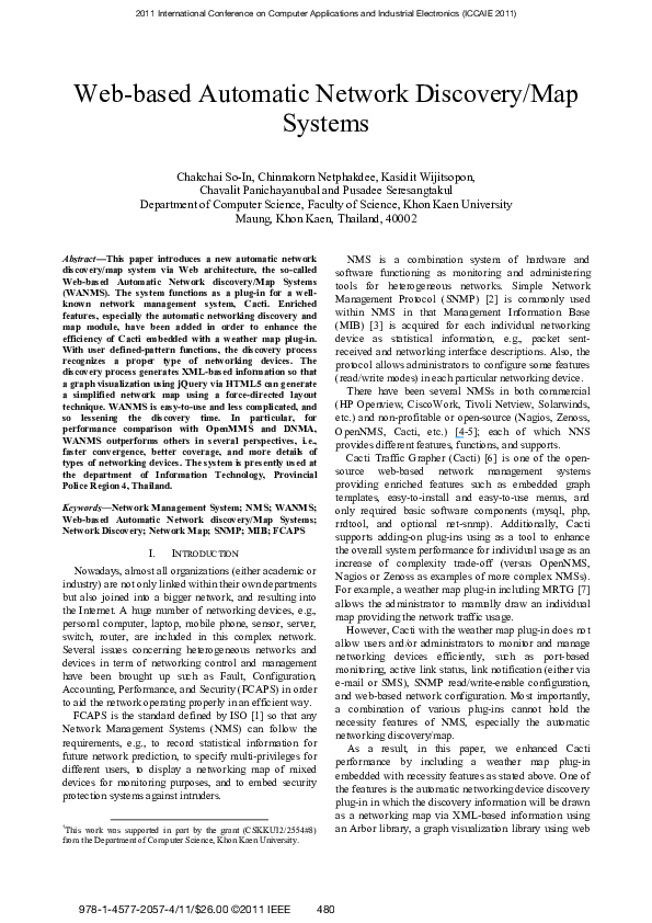 (PDF) Web-based automatic network discovery/Map Systems | chakchai so ...