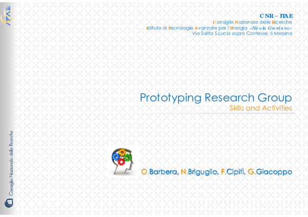 Prototyping Research Group (Fuel cell stack and reformers design)