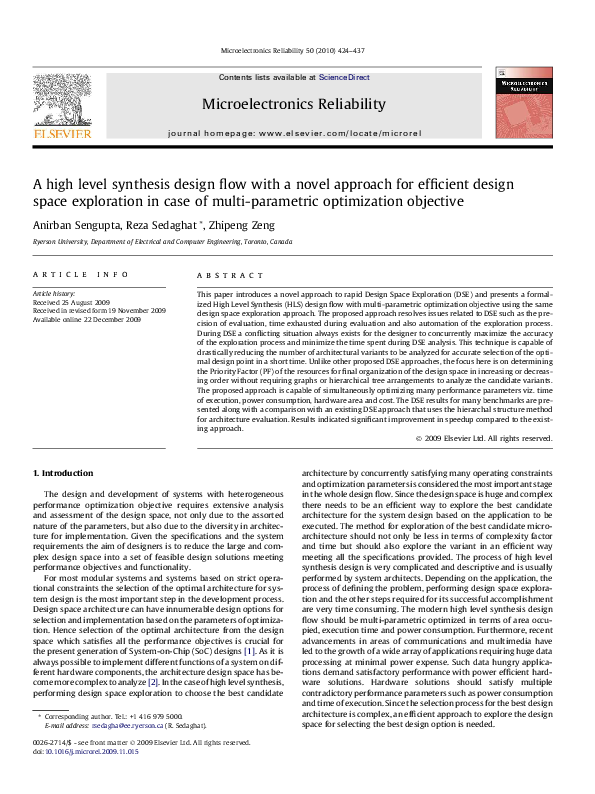 (PDF) A high level synthesis design flow with a novel approach for efficient design space ...