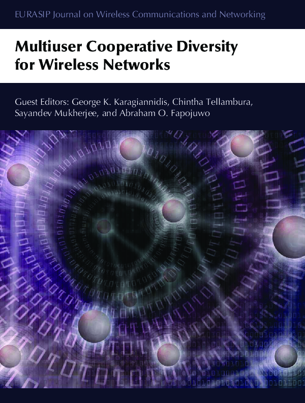 (PDF) Multiuser Cooperative Diversity for Wireless Networks