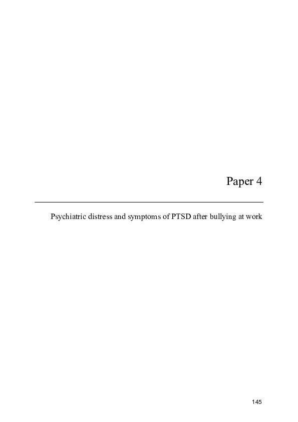 (PDF) Psychiatric distress and symptoms of PTSD among victims of ...