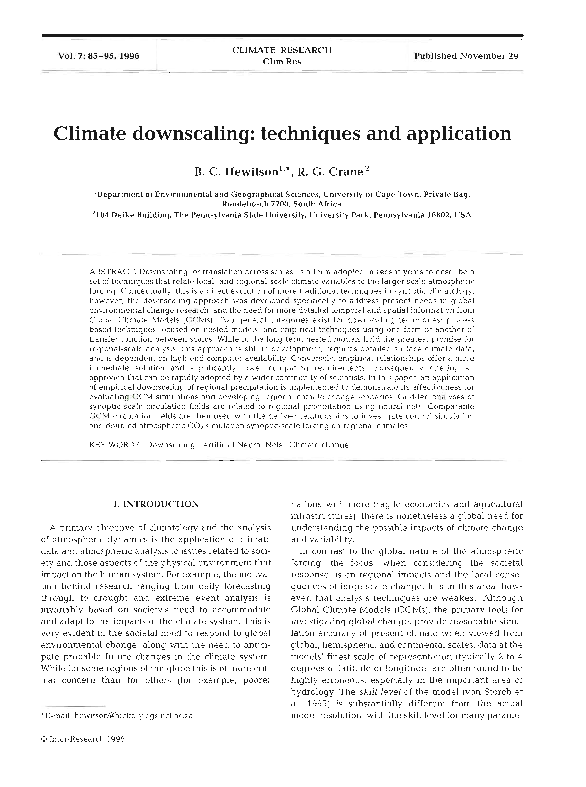 Pdf Multi Site Downscaling Of Maximum And Minimum Daily Temperature Using Support Vector