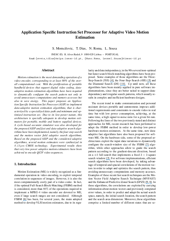 Pdf Application Specific Instruction Set Processor For Soc 1815