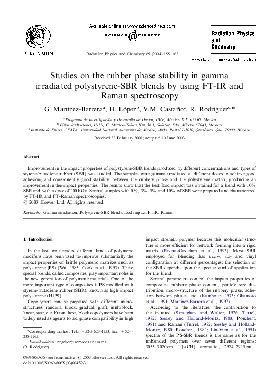 (PDF) Studies on the rubber phase stability in gamma irradiated ...