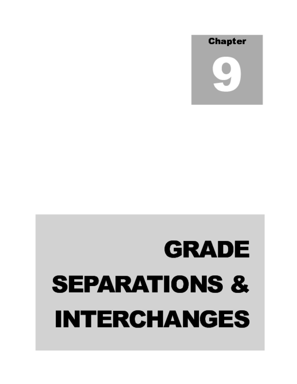 (PDF) Chapter 9 Grade Separations And Interchanges