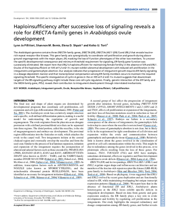 (PDF) Haploinsufficiency after successive loss of signaling reveals a ...