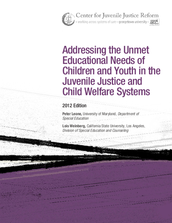 (PDF) Addressing the Unmet Educational Needs of Children and Youth in ...