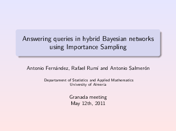 (PDF) Answering queries in hybrid Bayesian networks using importance sampling