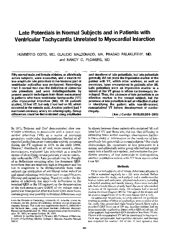 Pdf Bivariable Analysis Of Ventricular Late Potentials In High Resolution Ecg Records E