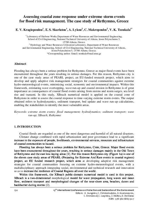 (PDF) Assessing coastal zone response under extreme storm events for ...