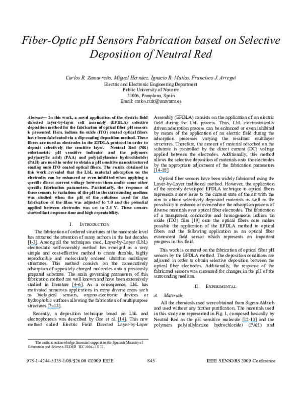 (PDF) Fiber-optic pH sensors fabrication based on selective deposition ...
