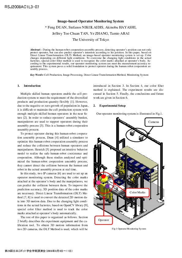 (PDF) Image-based Operator Monitoring System
