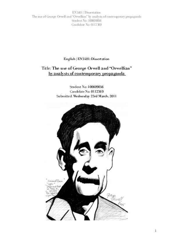Historical Revisionism And The Legacy Of George Orwell