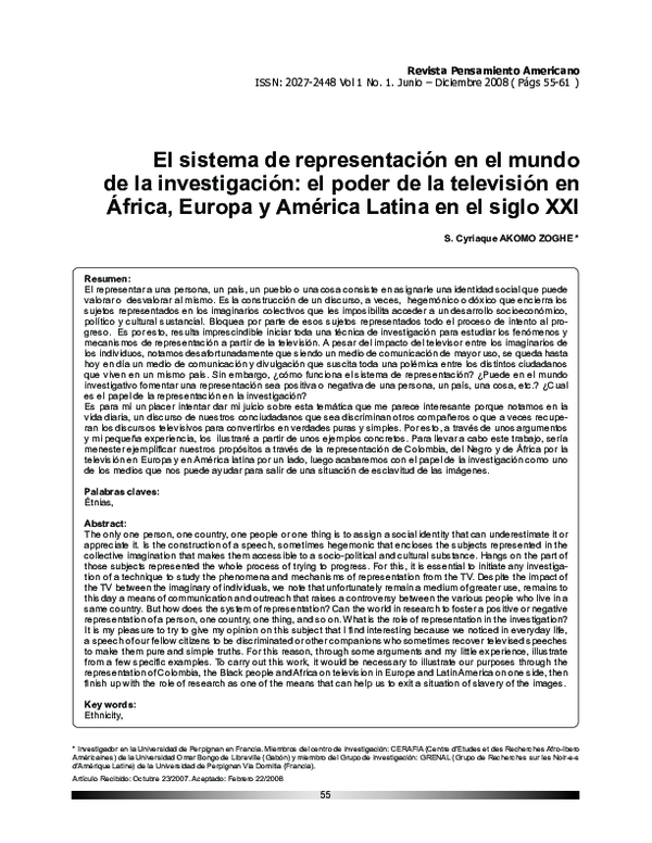 (PDF) El sistema de representación en el mundo de la investigación: el ...