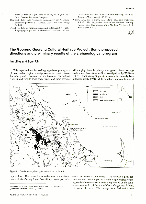 (PDF) The Gooreng Gooreng Cultural Heritage Project: some proposed ...
