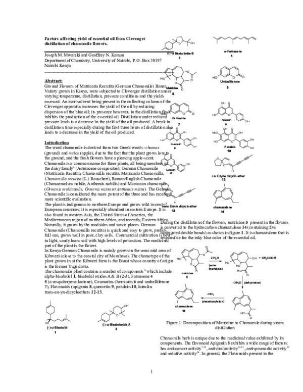(DOC) Factors affecting yield of essential oil from Clevenger ...